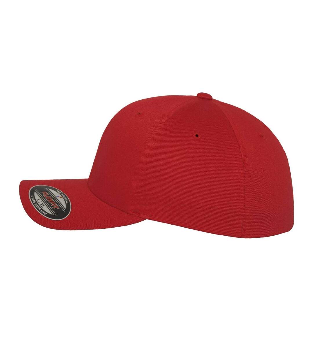 Unisex Adult Wooly Combed Baseball Cap Red Flexfit | Atlas For Men