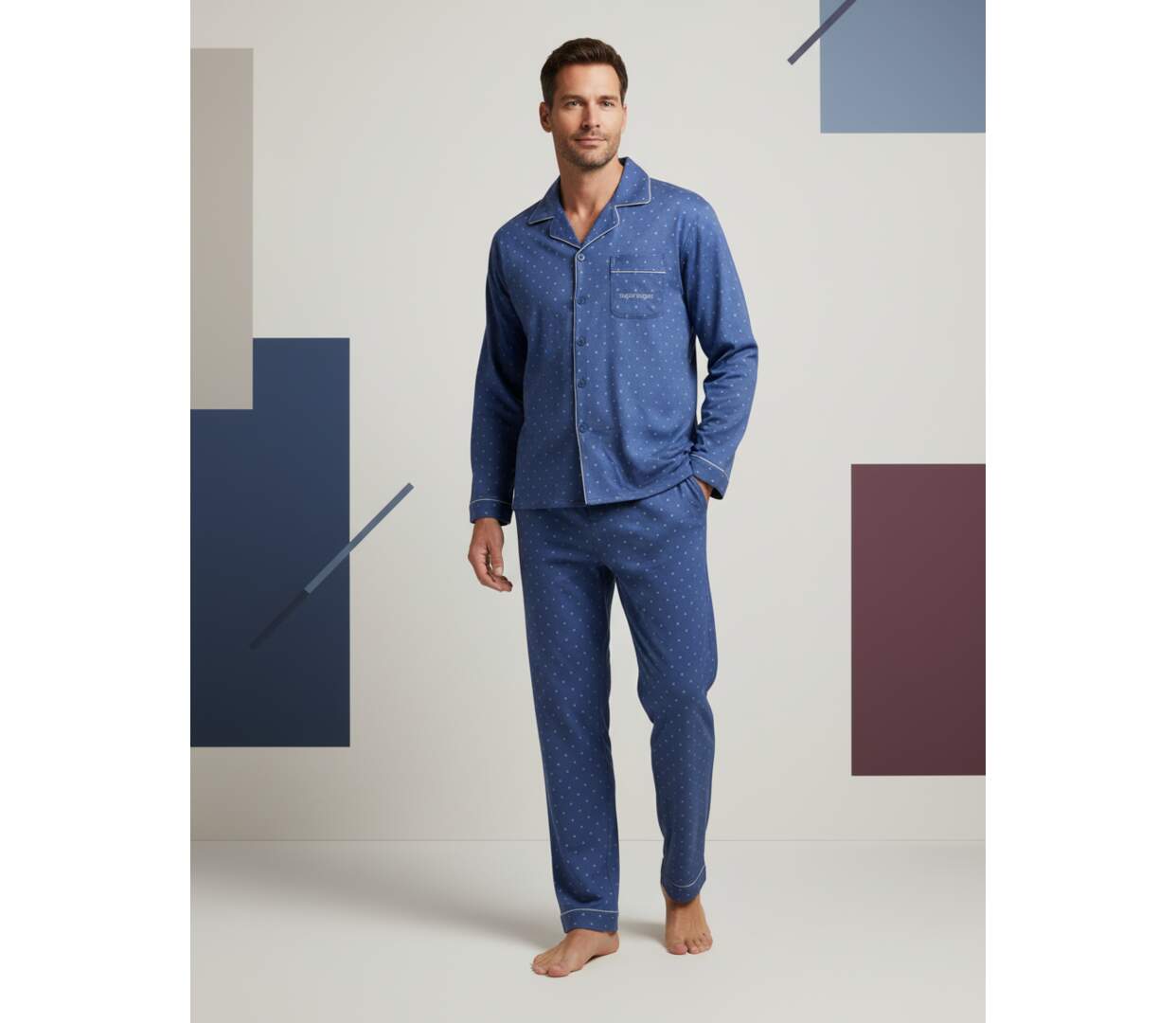 Pyjamas polaire homme Ozabi - Existe en 3 couleurs, 34€90