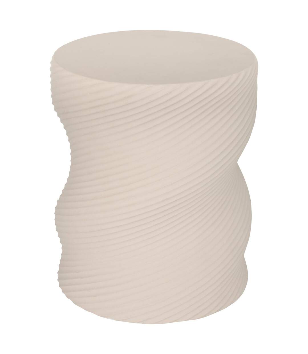 Table à café torsadée ronde SADDLE - Beige | Atlas For Men