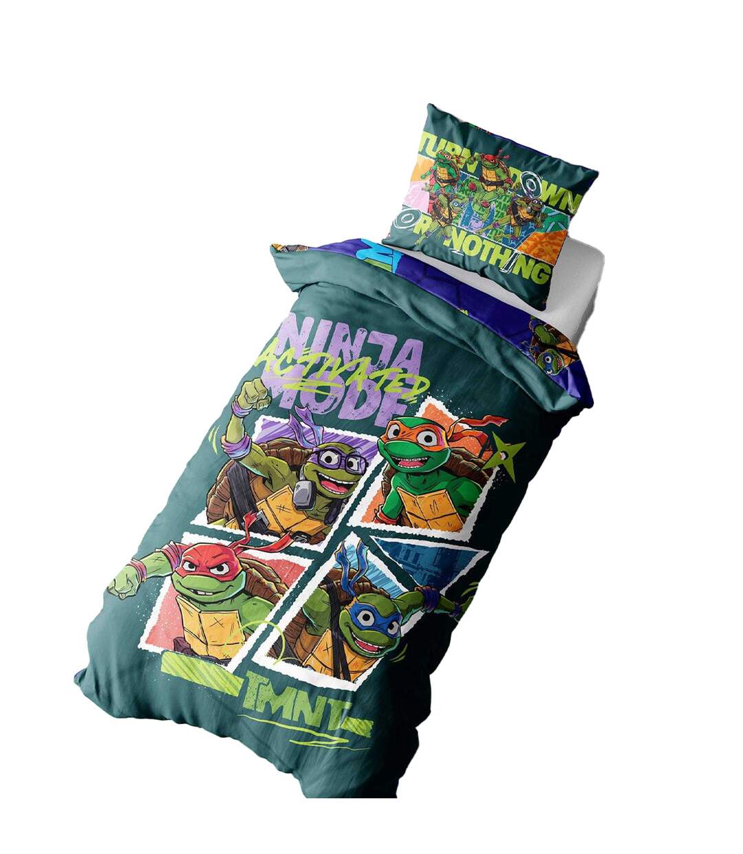 Tmnt Reversible Duvet Set Multicoloured Teenage Mutant Ninja Turtles ...