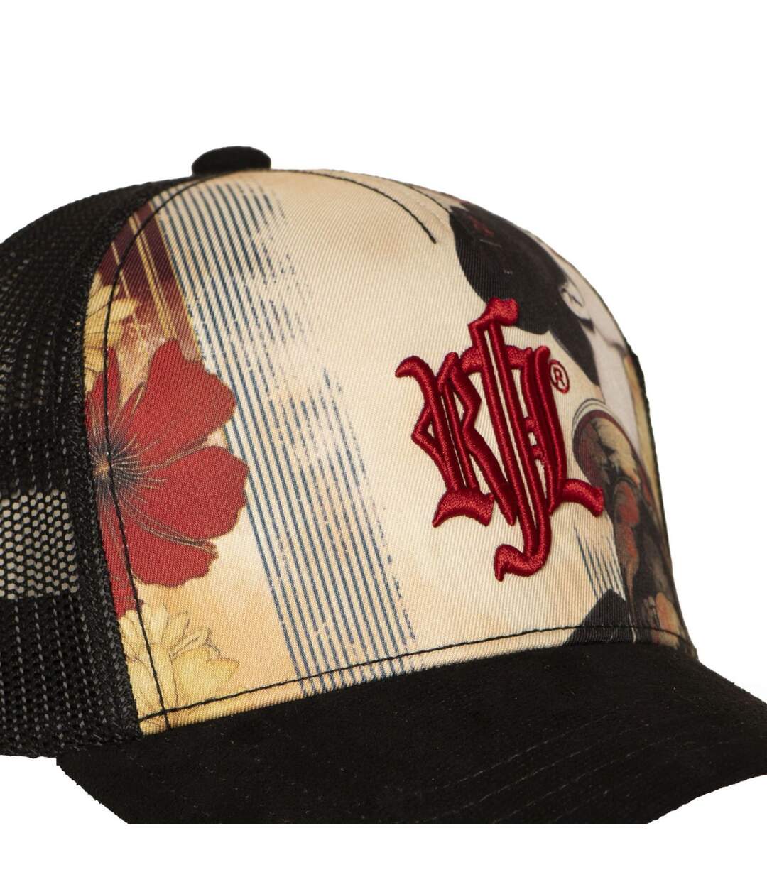 Casquette trucker imprimée avec filet et logo brodé Last Kiss Rock'n ...