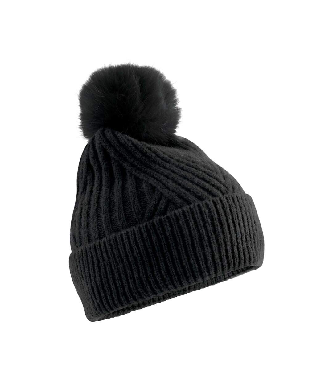 Unisex Adult Snow Luxe Beanie Black Beechfield | Atlas For Men