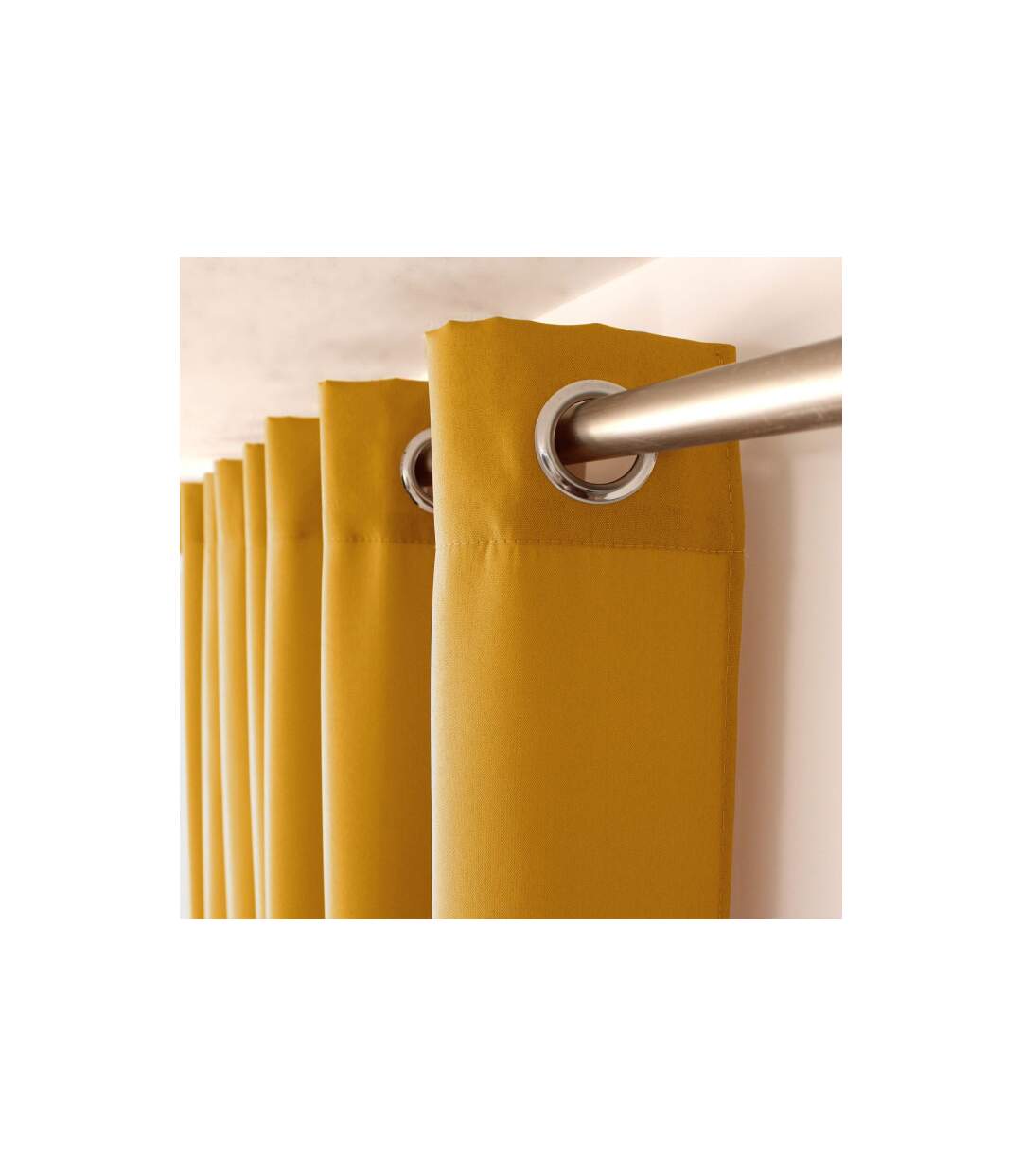 Rideau Voilage à Œillets Zoé 140x240cm Moutarde | Atlas For Men