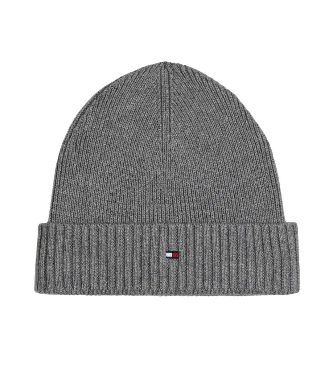 Bonnet gris homme tommy hilfiger pima flag - taille unique | Atlas For Men