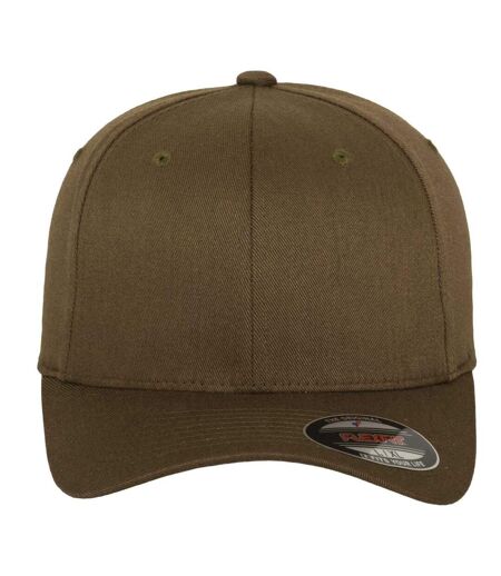 Unisex Adult Wooly Combed Baseball Cap Olive Flexfit | Atlas For Men