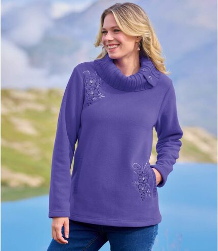 Pull Polaire Brodé Finitions Tricot | Atlas For Men