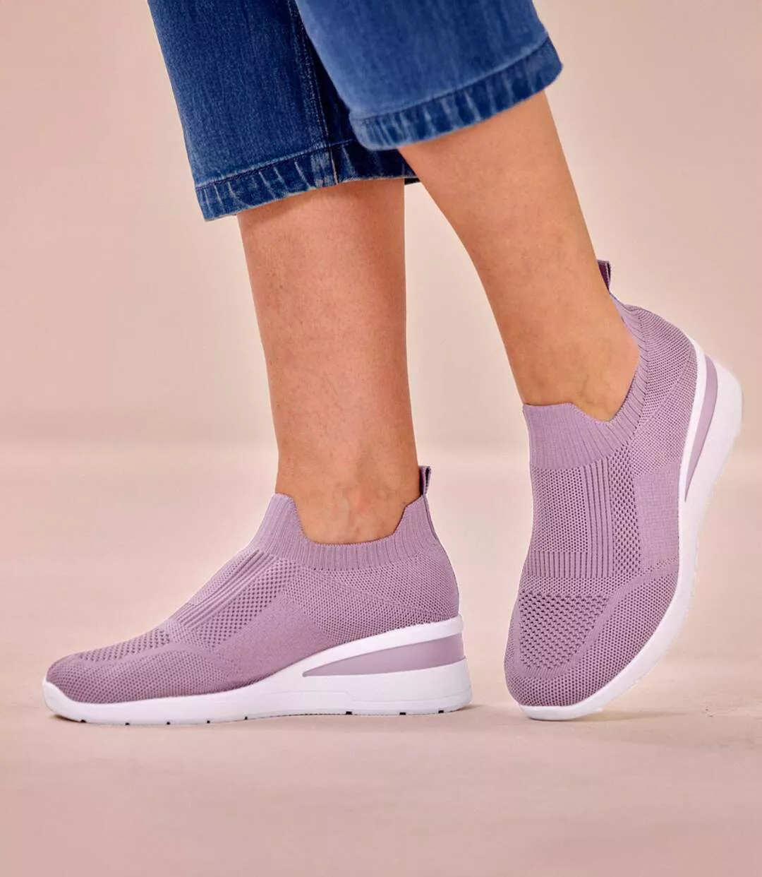 Women's Purple Lightweight Sock Trainers | Atlas For Men