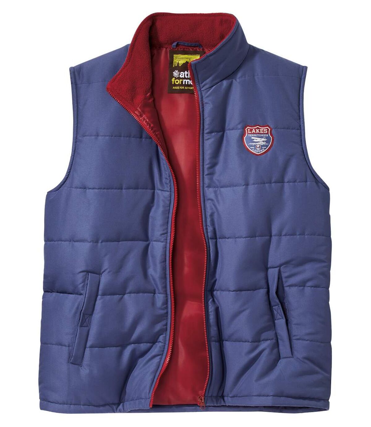 Men's Blue Padded Gilet - Full Zip | Atlas For Men